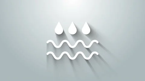 White Wave with water drop icon isolated... | Stock Video | Pond5