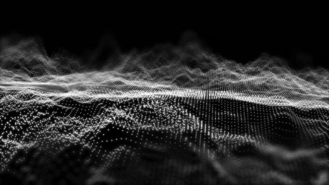 White waveform 3D motion graphic. This g... | Stock Video | Pond5