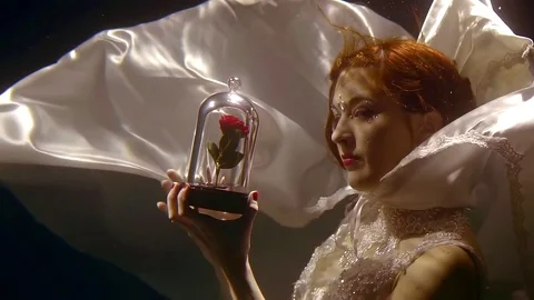 white witch is wearing white dress and m... | Stock Video | Pond5