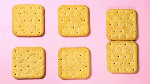The whole cookie cracker moves on a pink... | Stock Video | Pond5
