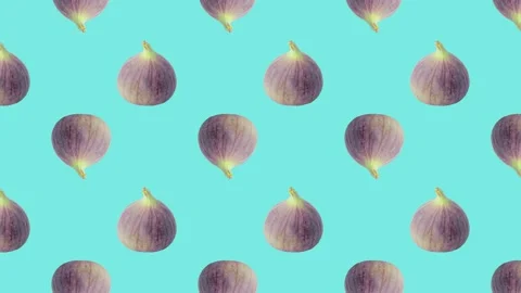 Whole fig fruit in animated grid loop pa... | Stock Video | Pond5