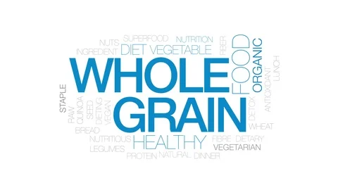 Whole grain animated word cloud. Kinetic... | Stock Video | Pond5