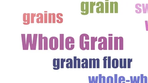 Whole Grain Word Cloud Animated Isolated... | Stock Video | Pond5