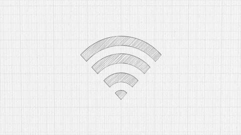 Wi-Fi icon with color drawing effect. Do... | Stock Video | Pond5