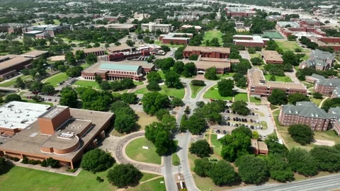 Wide aerial view of Baylor University ca... | Stock Video | Pond5