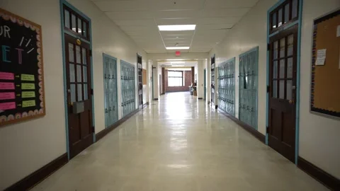 Wide angle push in down a long empty hig... | Stock Video | Pond5