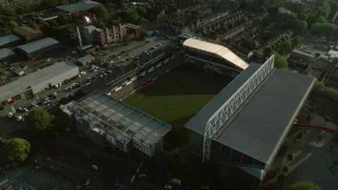 Wide Arc of Empty Welford Road Stadium | Stock Video | Pond5
