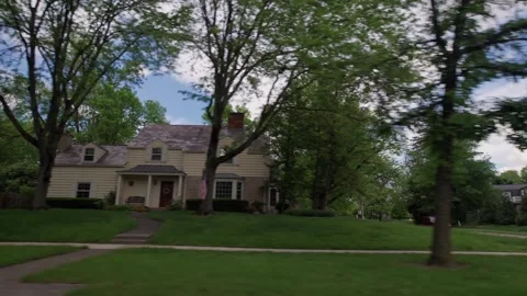 Wide moving shot of rich upper-class nei... | Stock Video | Pond5