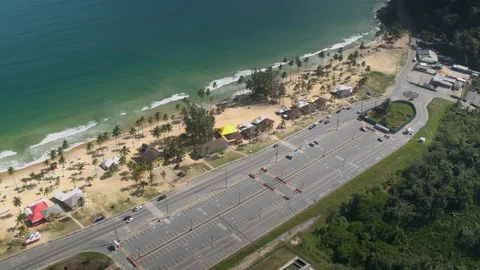 Wide overview of Maracas Bay with full v... | Stock Video | Pond5