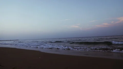 The wide sea of sunset. A view of ... | Stock Video | Pond5