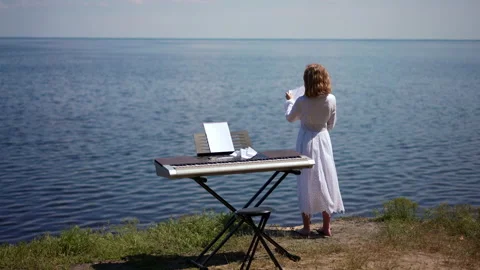 Wide shot back view creative teen girl i... | Stock Video | Pond5