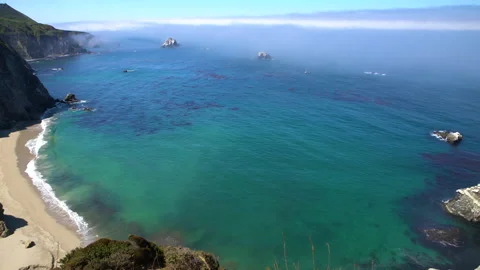 Wide shot of of pristine beach in Big Su... | Stock Video | Pond5