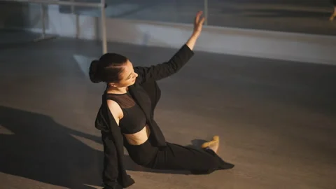 Wide shot of slim Caucasian young woman ... | Stock Video | Pond5