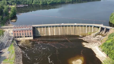 Wide shot of a substation, powerhouse, h... | Stock Video | Pond5