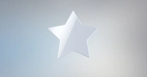 Wide Star White 3d Icon | Stock Video | Pond5