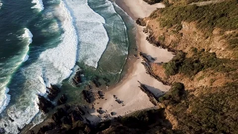 wide tilting up drone shot of beaches an... | Stock Video | Pond5