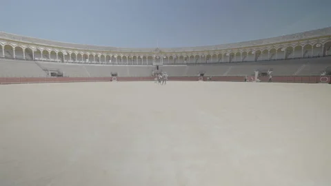 Wide view of an empty Bull arena located... | Stock Video | Pond5