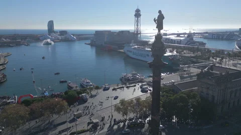 wider flying counter clockwise around Co... | Stock Video | Pond5