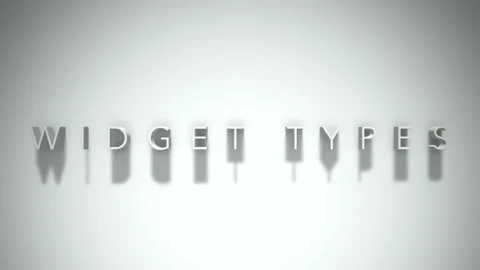 widget types 3D title animation white te... | Stock Video | Pond5