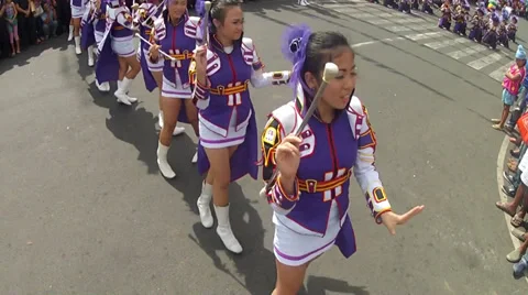 wielding stick of majorette baton twirli... | Stock Video | Pond5