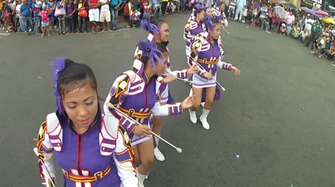 wielding stick of majorette baton twirli... | Stock Video | Pond5