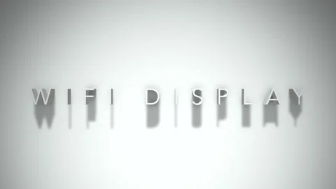wifi display 3D title animation white te... | Stock Video | Pond5