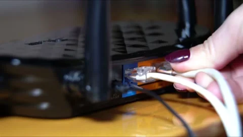 wifi modem, internet connection, pins in... | Stock Video | Pond5
