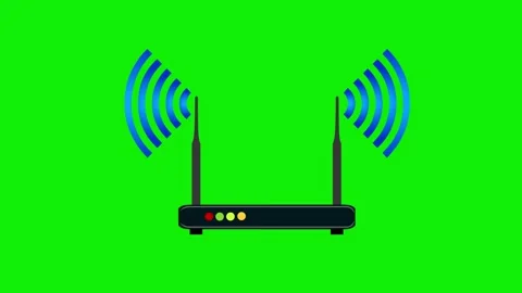 wifi router 2D animation green screen ba... | Stock Video | Pond5