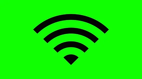 WIFI signal animated icons on greenscree... | Stock Video | Pond5