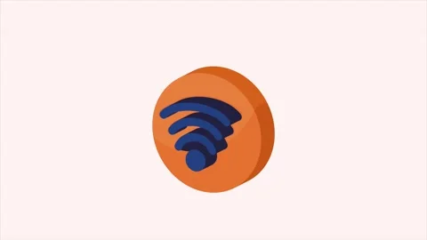 wifi signal connection button animation | Stock Video | Pond5