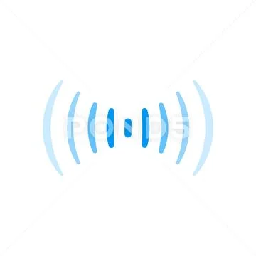 Wifi signal connection sound radio wave logo symbol: Royalty Free #73596454