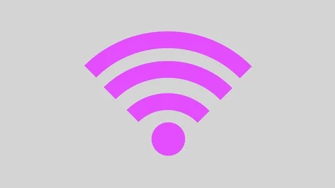 Wifi Symbol Animation Pink with Transpar... | Stock Video | Pond5