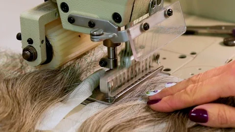 Wig manufacturing process, Natural hair ... | Stock Video | Pond5