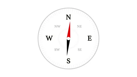 Wiggle Compass Needle on White Backgroun... | Stock Video | Pond5