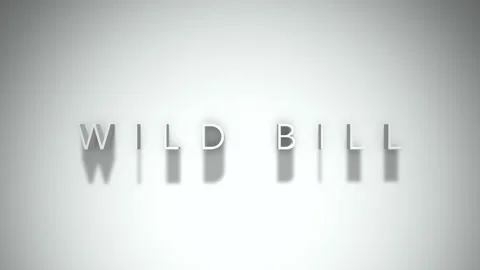 wild bill 3D title animation with shadow... | Stock Video | Pond5