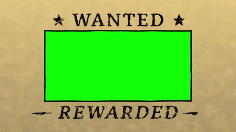 Wild West Wanted Posters with Green Scre... | Stock Video | Pond5