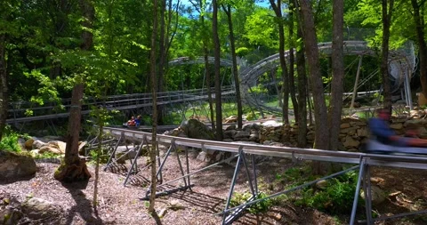 Wilderness Run Alpine Coaster Park in Ba... | Stock Video | Pond5
