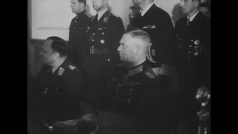 Wilhelm Keitel. Surrender of Germany | Stock Video | Pond5