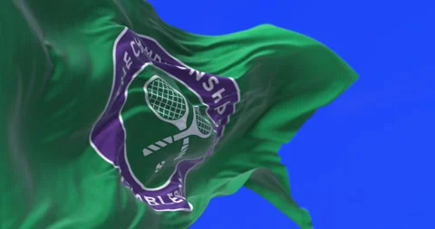 Wimbledon Championships flag waving on a... | Stock Video | Pond5