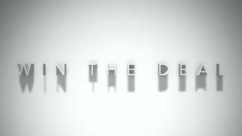 win the deal 3D title animation white te... | Stock Video | Pond5
