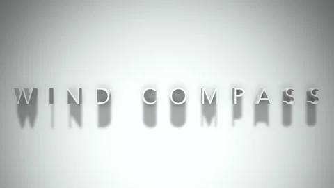 wind compass 3D title animation white te... | Stock Video | Pond5