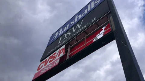 Wind Damaged Sign of CVS Pharmacy, Exter... | Stock Video | Pond5
