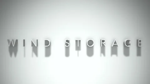 wind storage 3D title animation white te... | Stock Video | Pond5