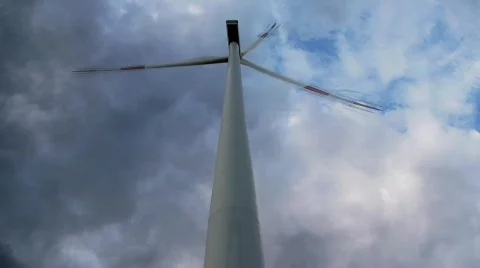 wind turbine - back side view | Stock Video | Pond5