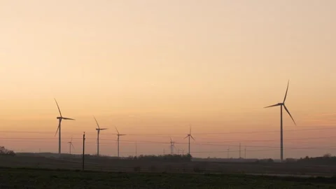 Wind Turbine in a large wind farm. Large... | Stock Video | Pond5