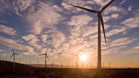 Wind Turbines for Renewable Electric Ene... | Stock Video | Pond5
