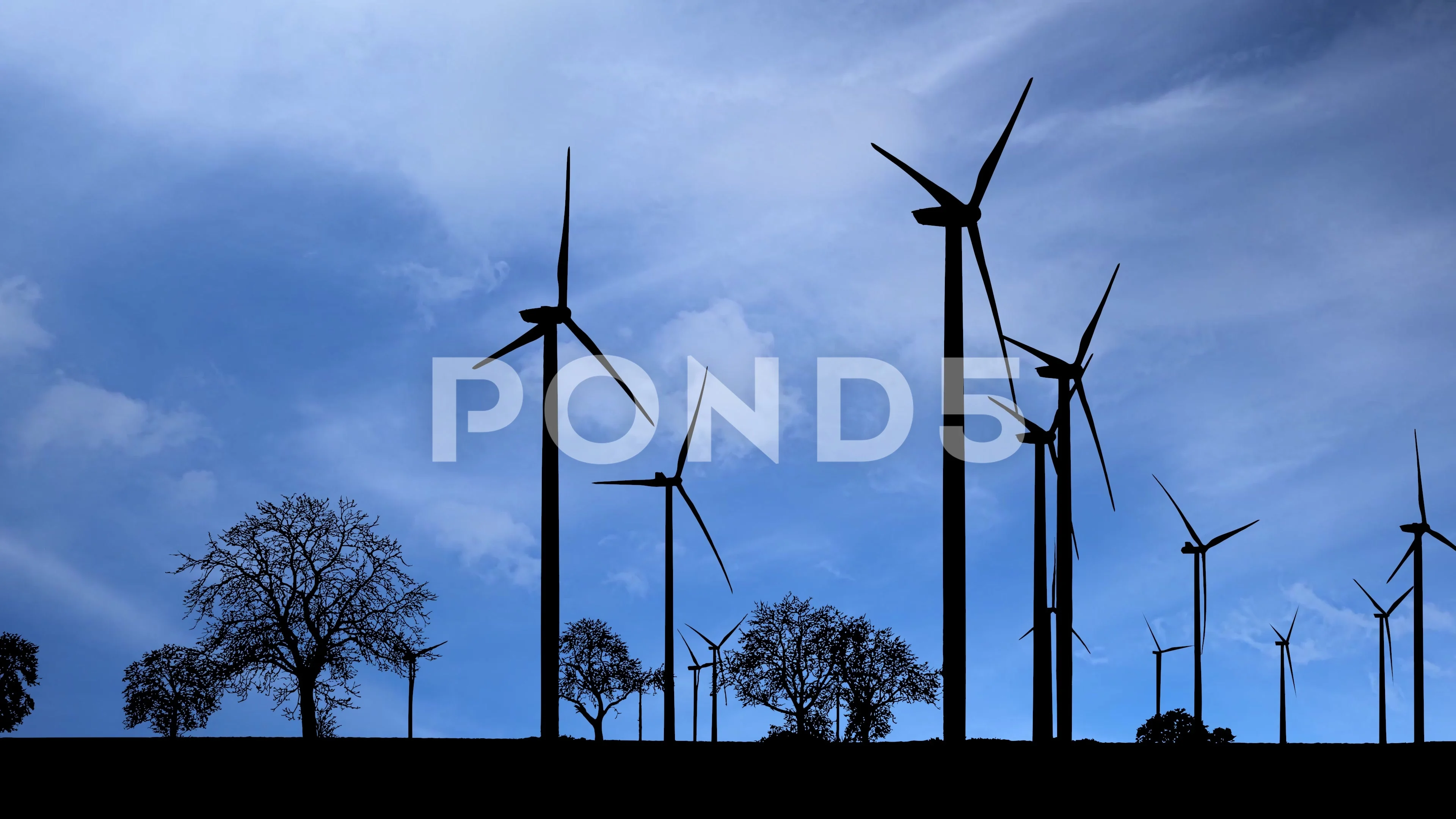 Wind Turbine Silhouette