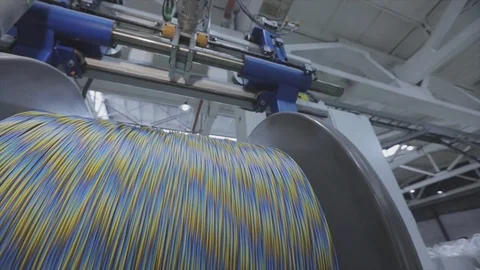 Winding of the electrical cable to the b... | Stock Video | Pond5
