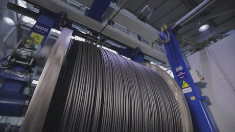 Winding of the electrical cable to the b... | Stock Video | Pond5
