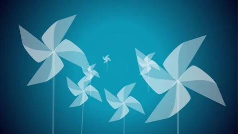 windmill background and 2d animation, re... | Stock Video | Pond5